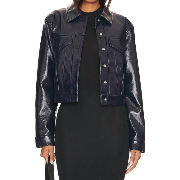 pistola | Jackets & Coats | New Pistola Emery Cropped Vinyl Trucker ...